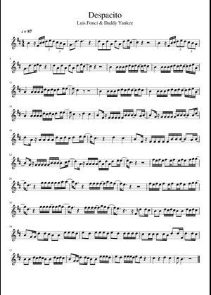 Play Official version of Despacito Sheet Music by Luis Fonsi ...