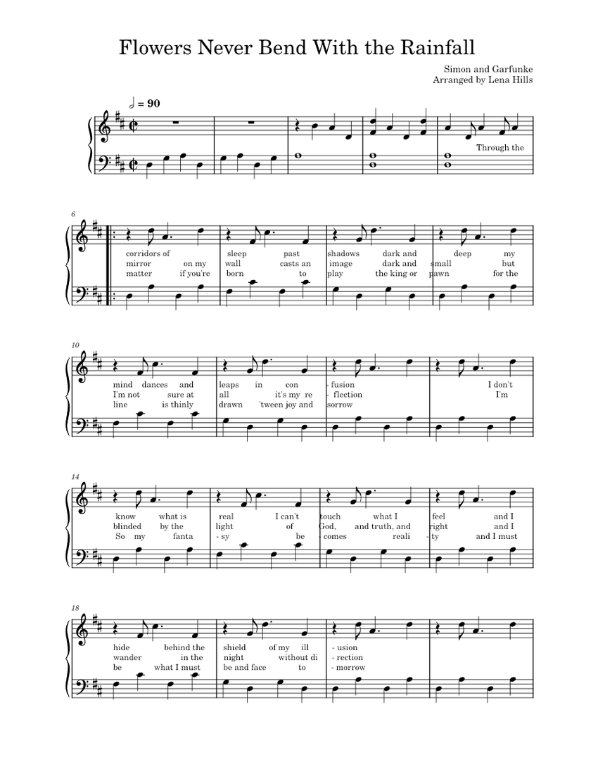 Flowers never bend with the rainfall – Simon & Garfunkel (The Orville ...