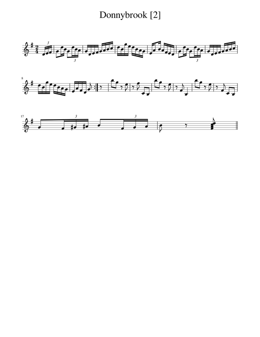 Donnybrook Sheet music for Piano (Solo) Easy | Musescore.com