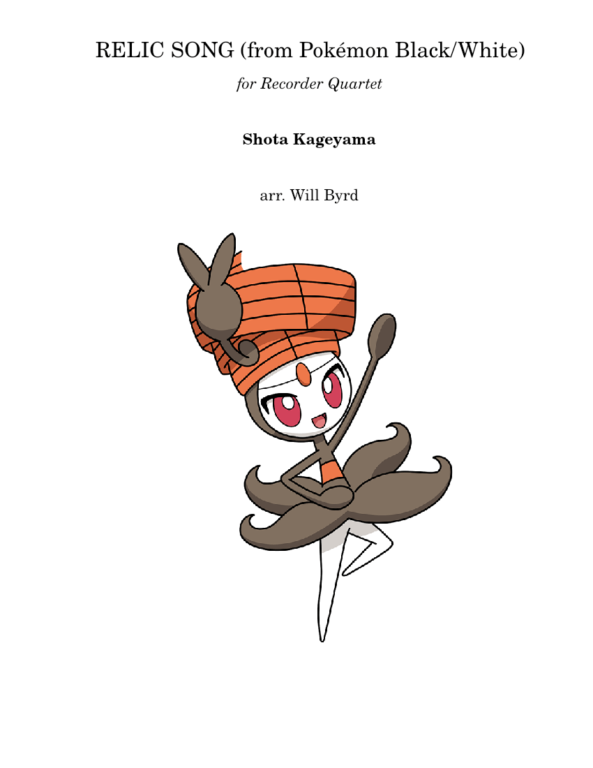Relic Song (Pokémon Black and White) Sheet music for Recorder (Mixed ...