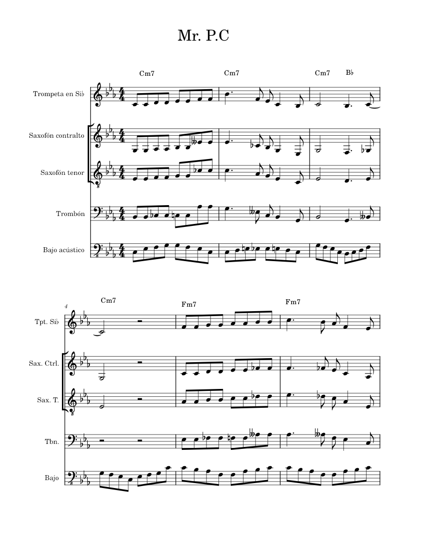 Mr pc – John Coltrane Mr PC – John Coltrane Sheet Music for Trombone ...