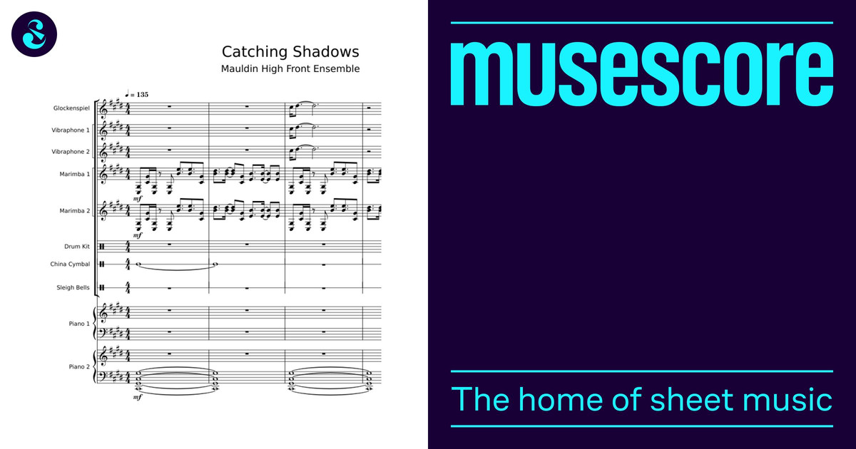 Catching Shadows Sheet Music for Piano, Vibraphone, Glockenspiel, Drum ...