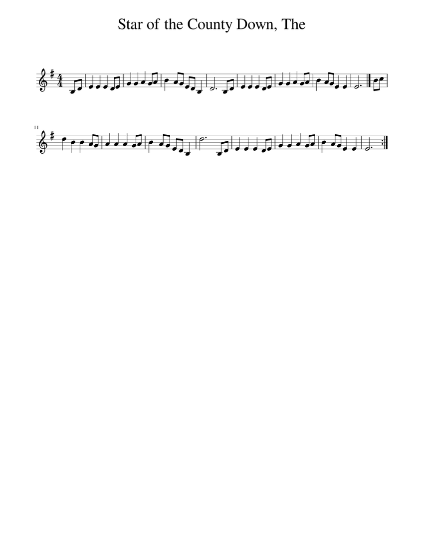 The Star of the County Down Sheet music for Piano (Solo) Easy ...