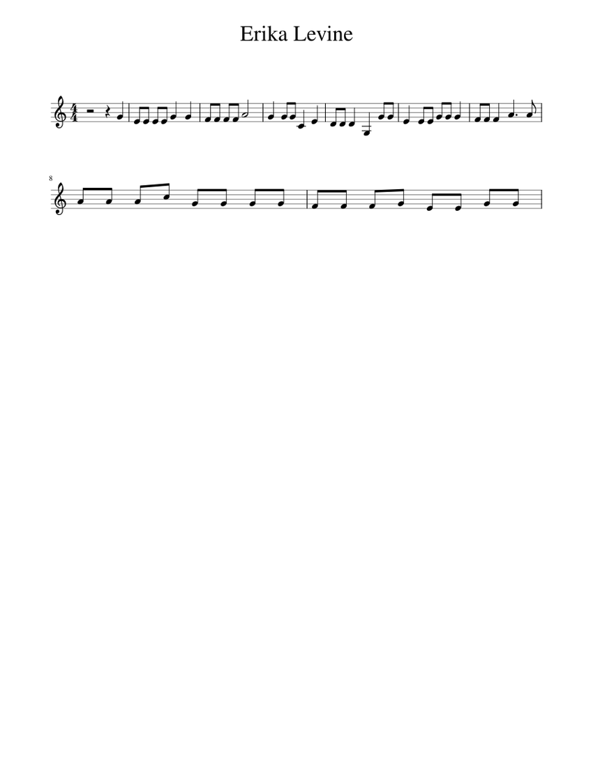 Erika Levine Sheet music for Piano (Solo) | Musescore.com