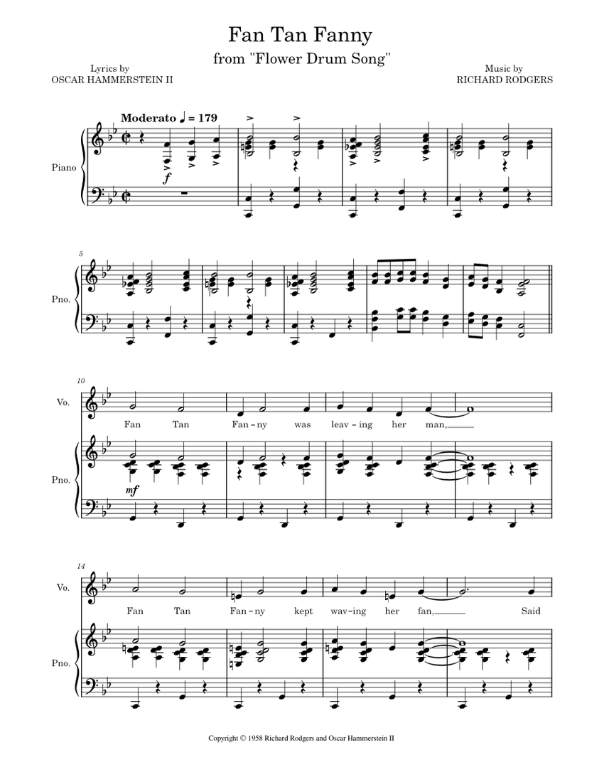 Fan Tan Fanny Sheet music for Piano (Piano Duo) | Musescore.com