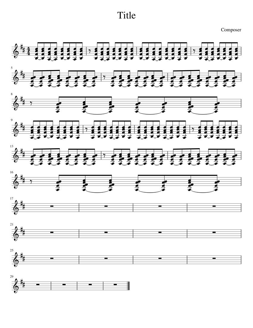 bm bm7 vamp Sheet Music for Piano (Solo) easy | MuseScore.com