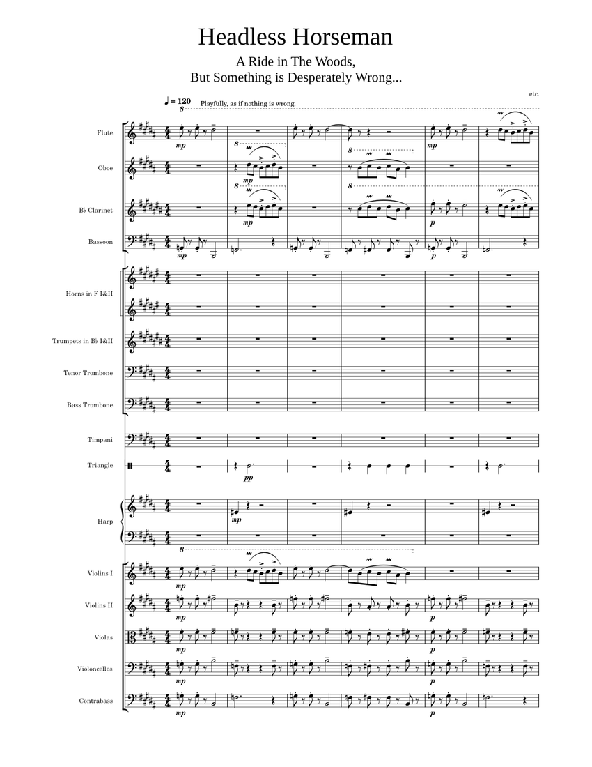 Headless Horseman by etc. Sheet music for Trombone tenor, Trombone bass ...