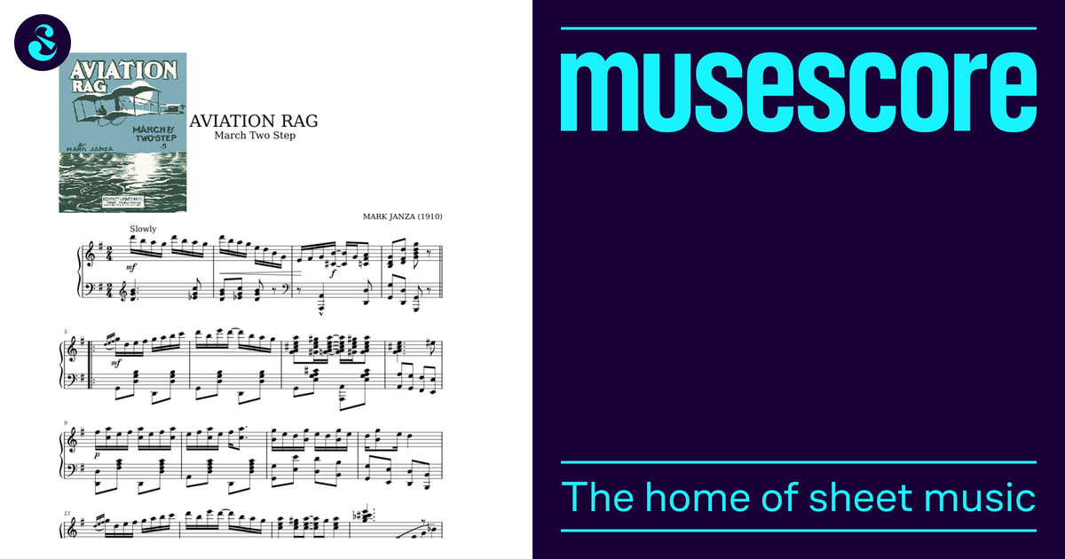 Aviation Rag by Mark Janza (1910) Sheet Music for Piano (Solo ...