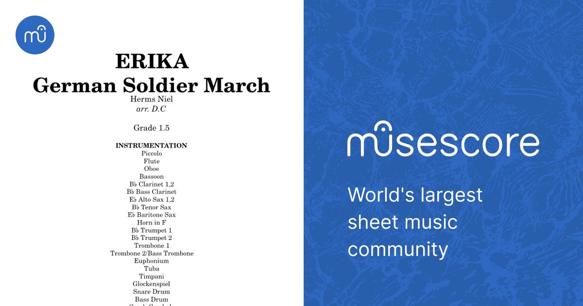 Erika – Herms Niel arr. D.C Sheet Music for Trombone, Tuba, Flute, Oboe ...