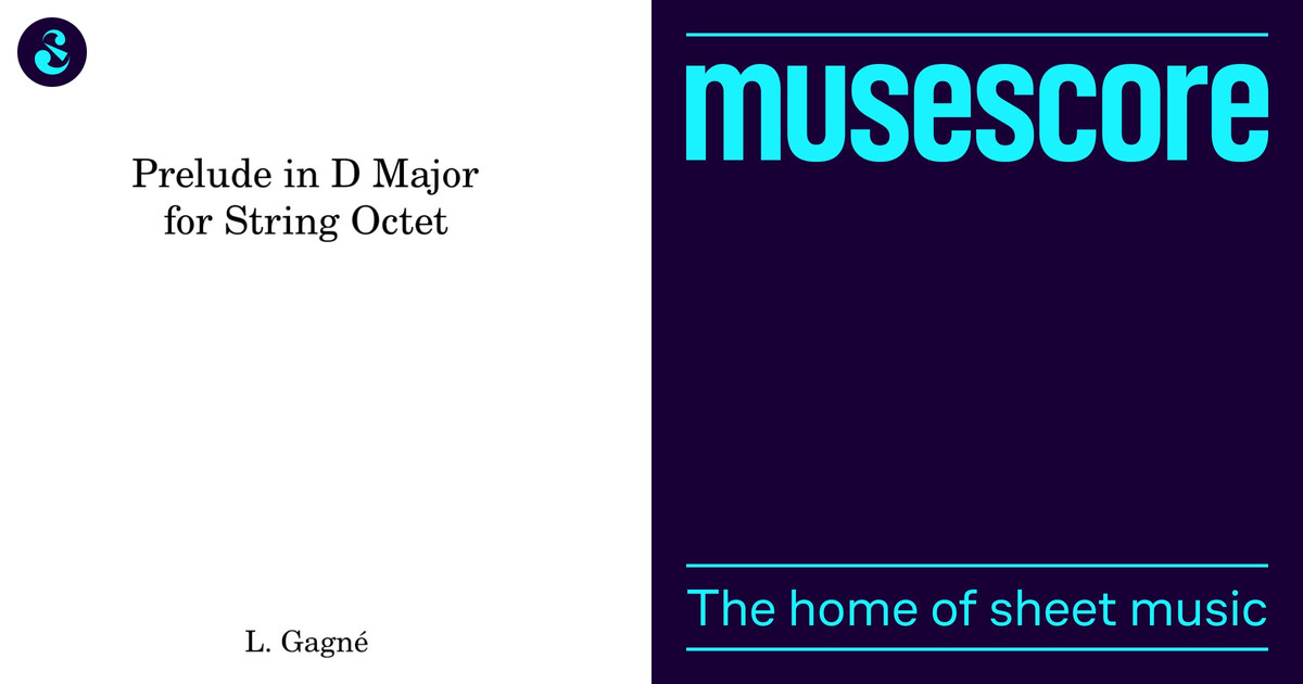 Prelude in D Major for String Octet Sheet music for Violin, Viola, Cello (String Ensemble ...