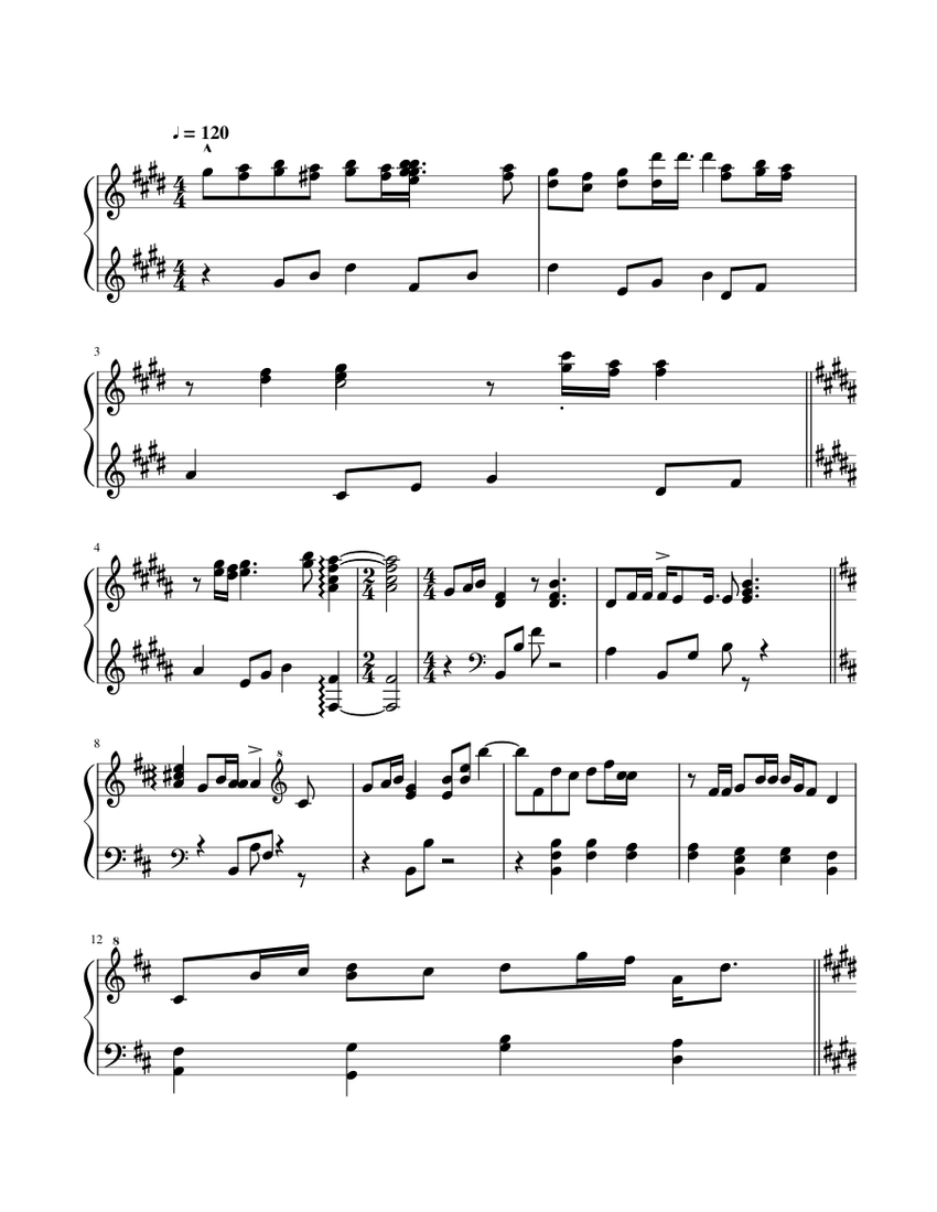Yuki No Hana - Mika Nakashima Sheet music for Piano (Solo) | Musescore.com
