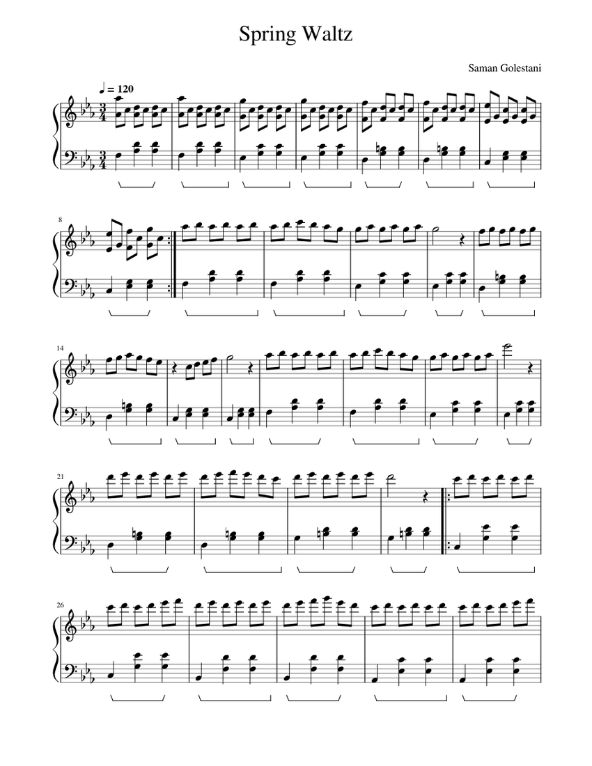 Spring Waltz Sheet Music for Piano (Solo) Easy | MuseScore.com