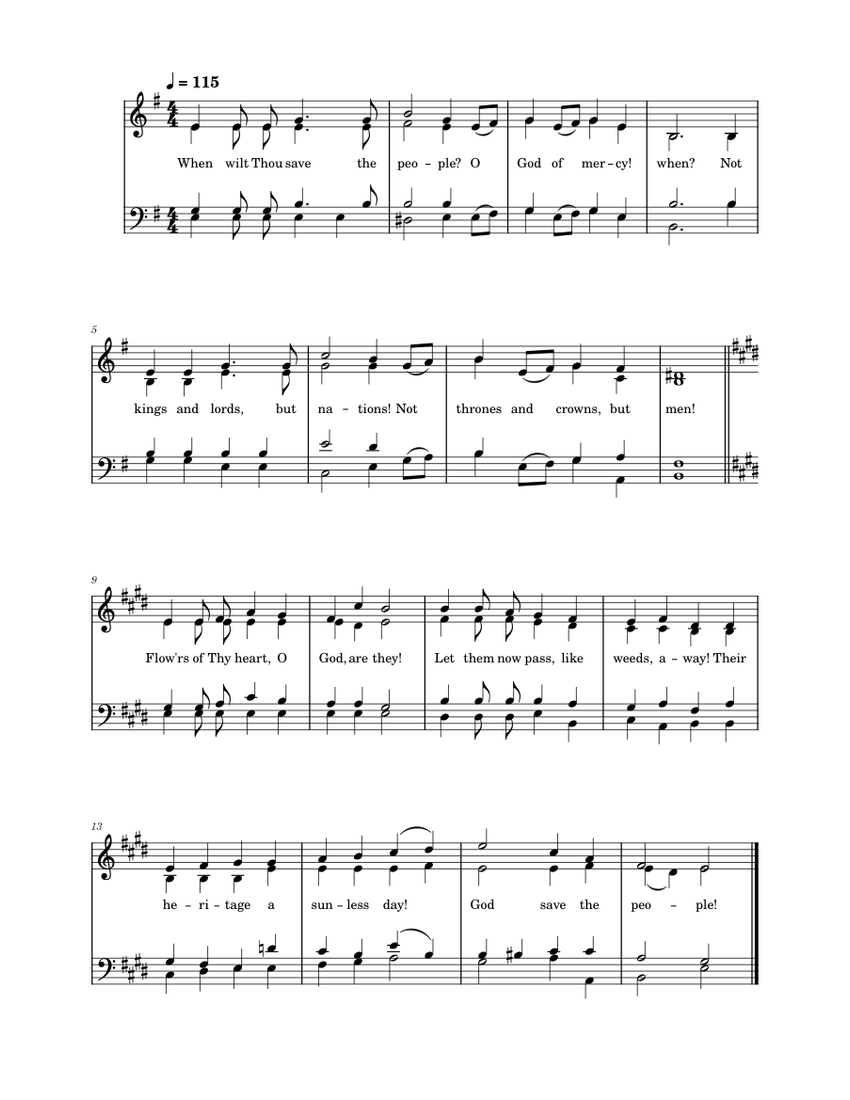 The People's Anthem – Ebenezer Elliott The People's Anthem Sheet music ...