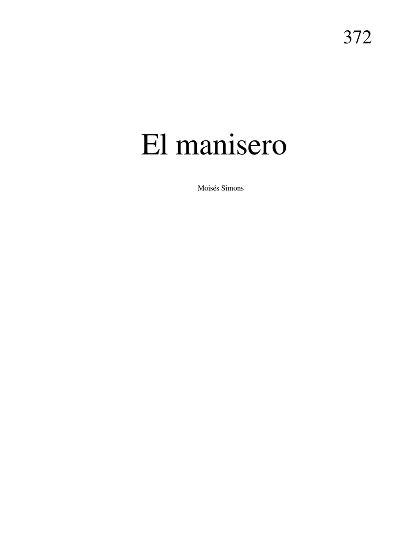 372 El manisero Sheet Music for Soprano, Alto, Tenor, Bass voice ...