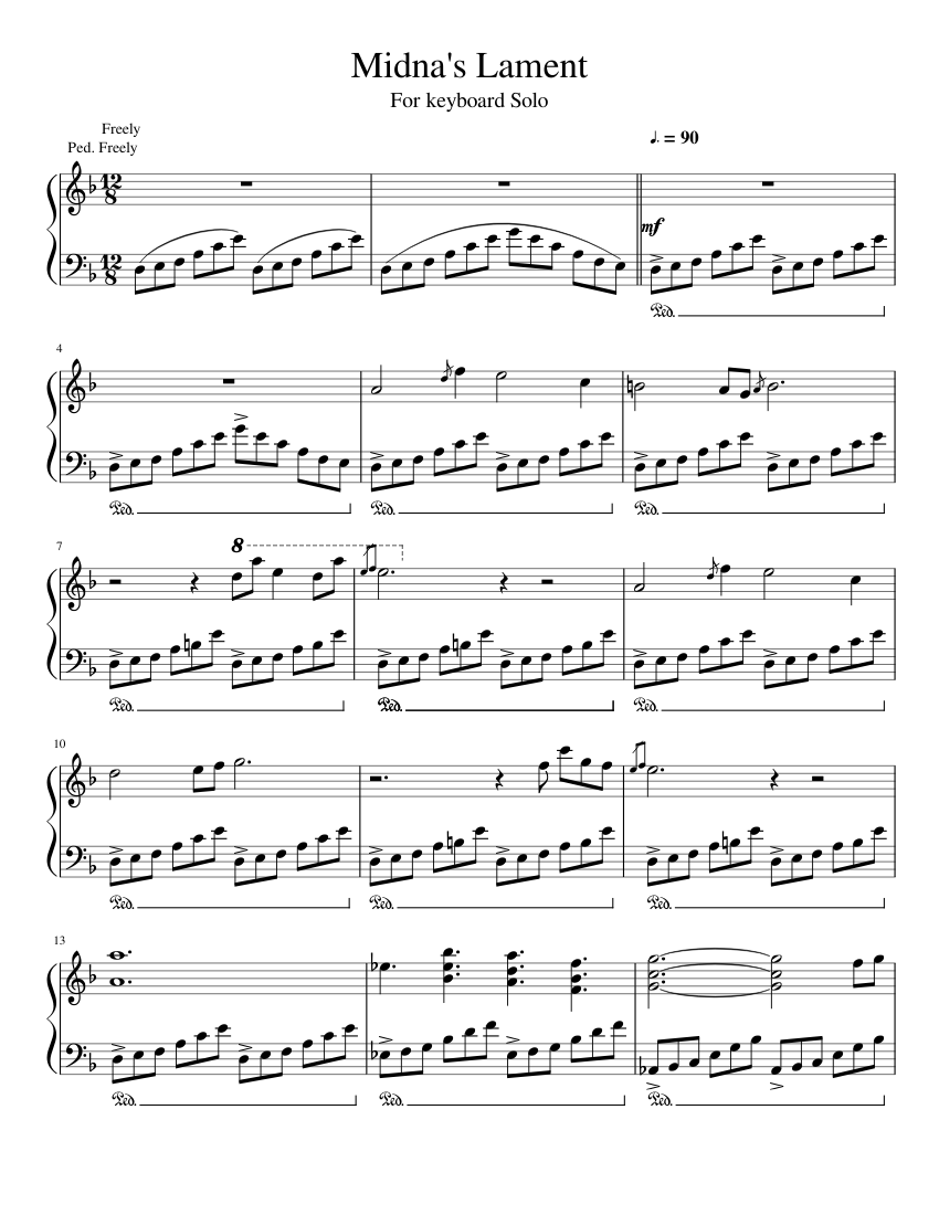 Midna s Lament - Piano solo Sheet Music for Piano (Solo) | MuseScore.com
