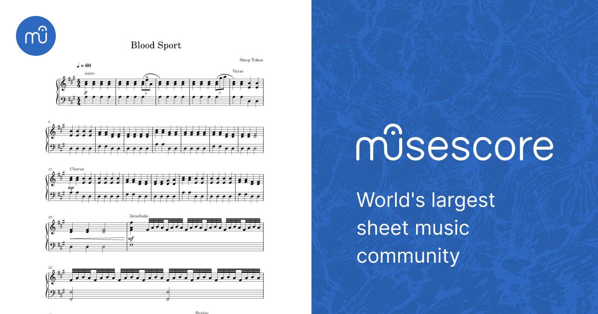 Blood Sport – Sleep Token Sheet Music for Piano (Solo) easy | MuseScore.com