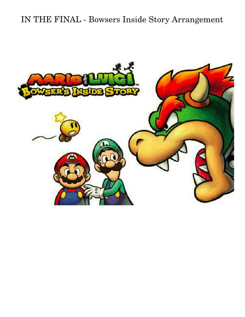 IN THE FINAL - BOWSER'S INSIDE STORY Sheet music for Piano, Alto, Tenor ...