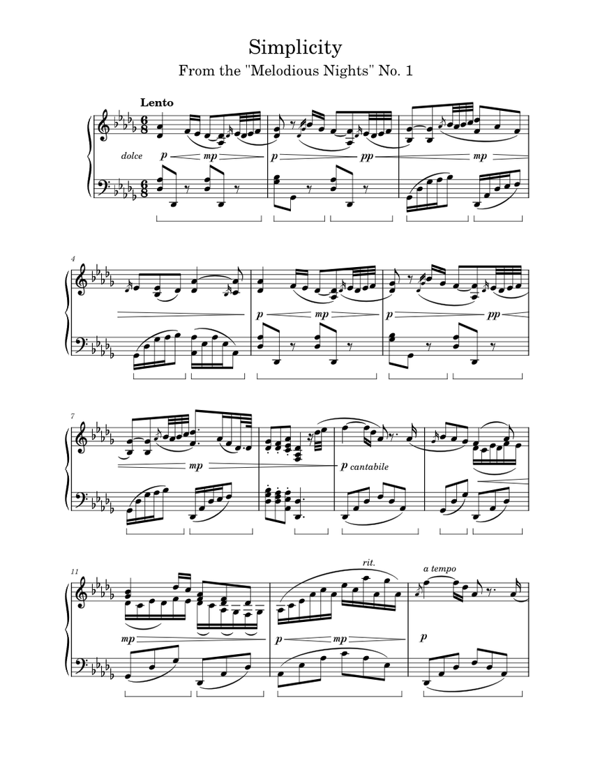Simplicity Sheet music for Piano (Solo) | Musescore.com