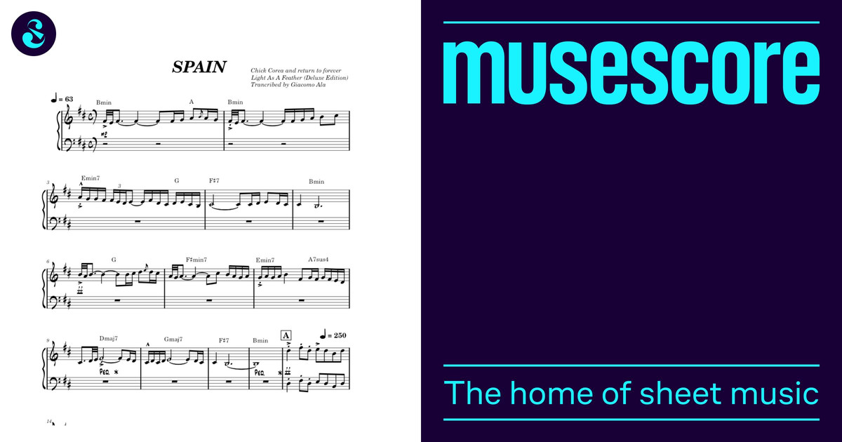Spain – Chick Corea Sheet music for Piano (Solo) | Musescore.com