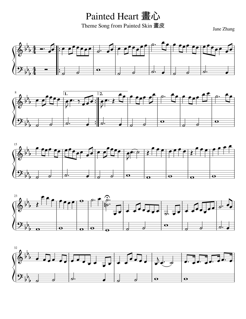 Painted Heart 畫心 Sheet Music for Piano (Solo) easy | MuseScore.com