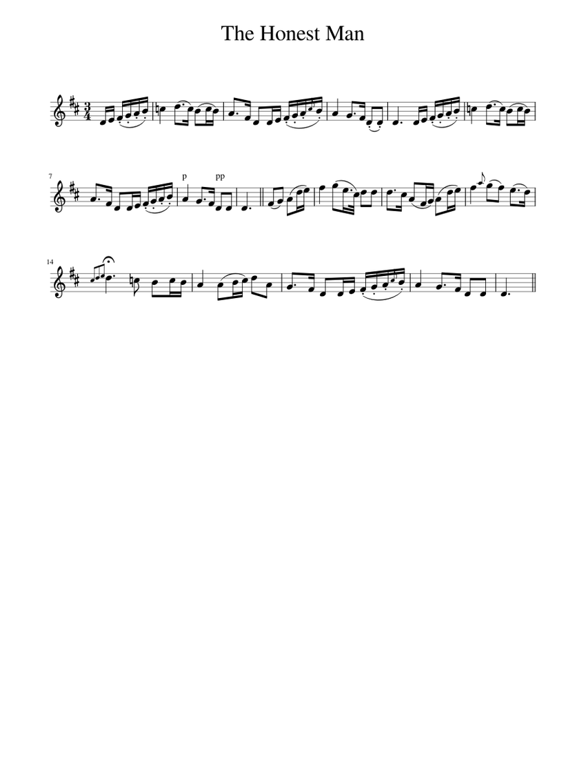 The Honest Man Sheet music for Piano (Solo) | Musescore.com
