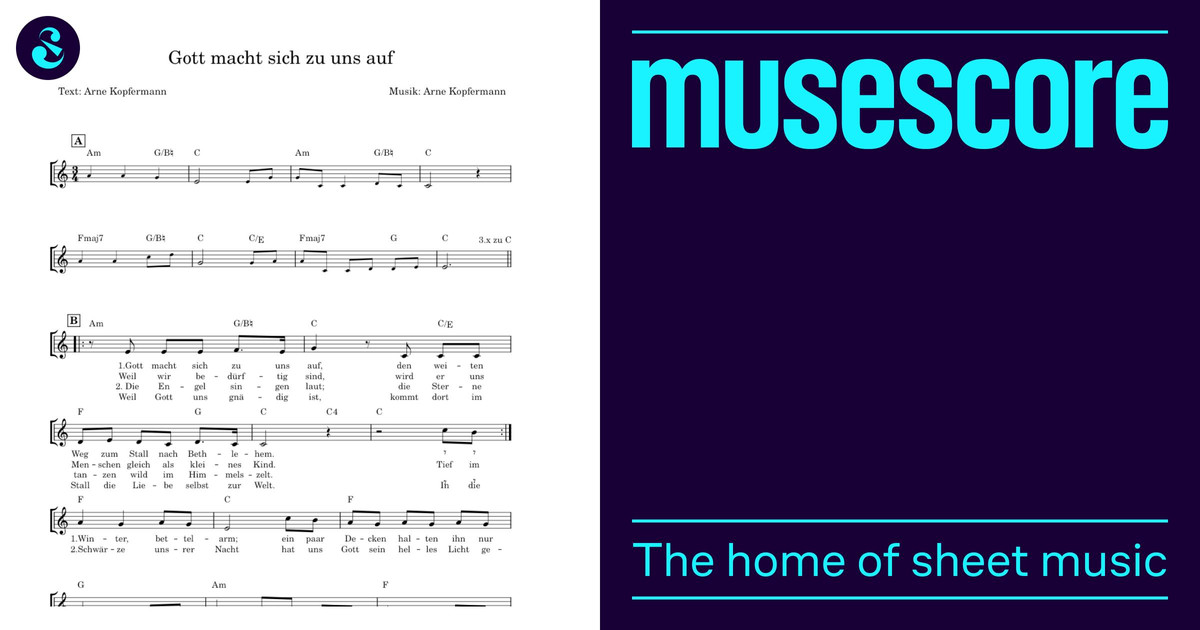 Gott macht sich zu uns auf - Arne Kopfermann Sheet Music with Chords ...