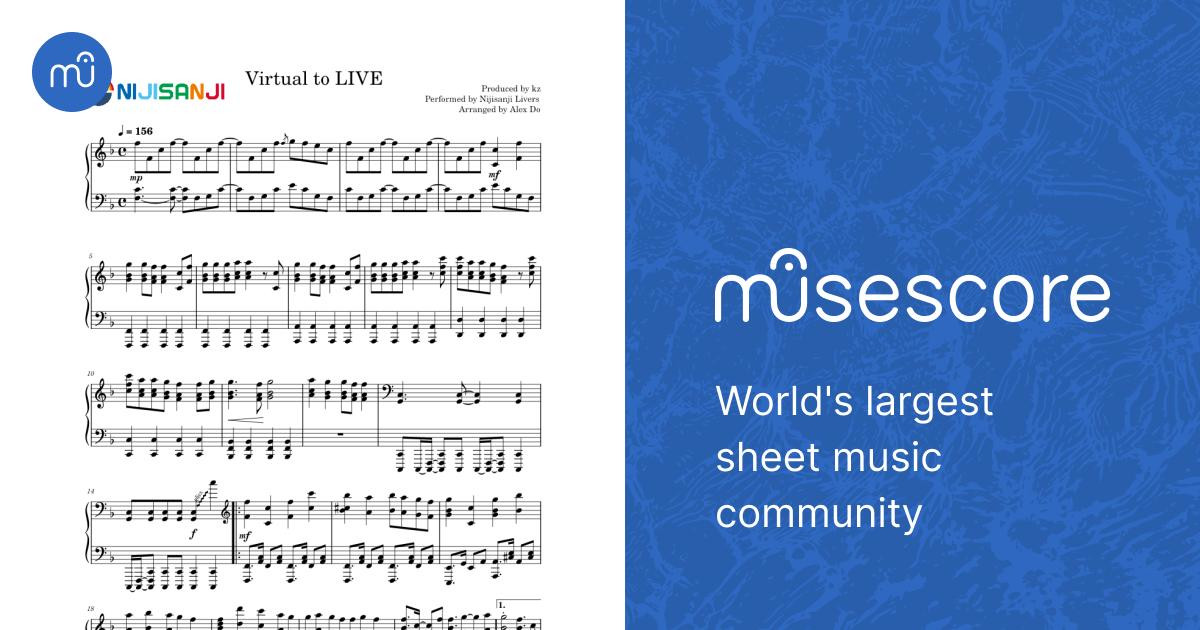 Virtual to LIVE - NIJISANJI Sheet Music for Piano (Solo) | MuseScore.com