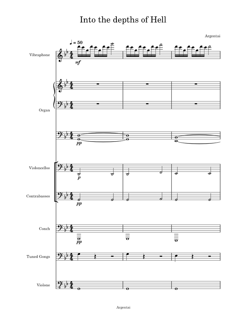 Into the depths of Hell - Argentai Sheet music for Organ, Vibraphone ...