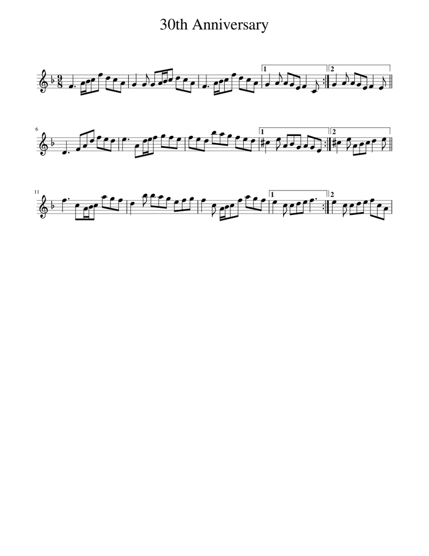 30th Anniversary Sheet music for Piano (Solo) | Musescore.com