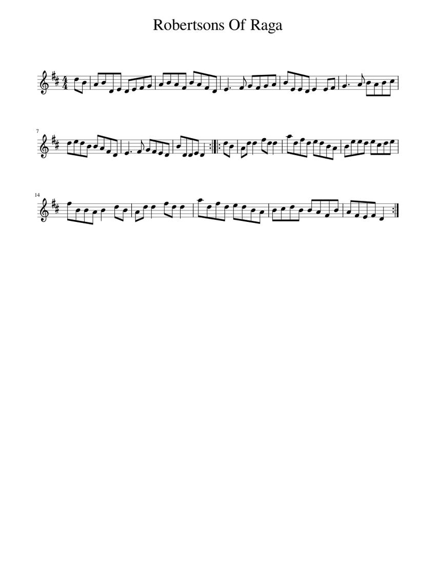 Robertsons Of Raga Sheet music for Piano (Solo) Easy | Musescore.com