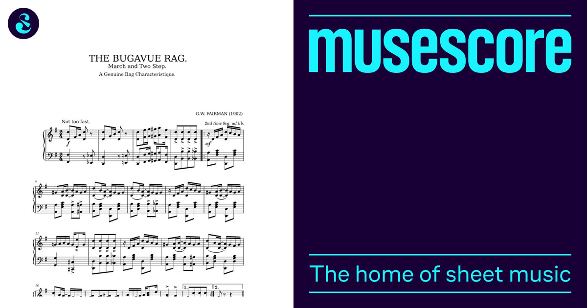 Bugavue Rag by G.W. Fairman (1902) Sheet Music for Piano (Solo ...