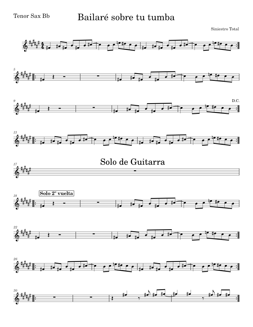 Bailaré sobre tu tumba Sheet music for Piano (Solo) Easy | Musescore.com