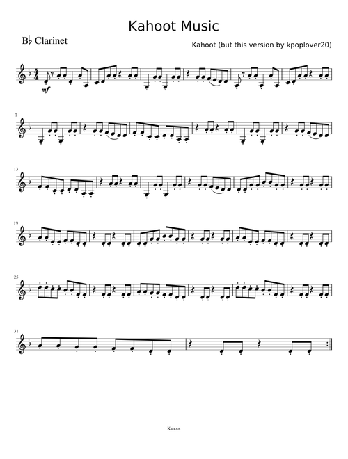b flat clarinet notes
