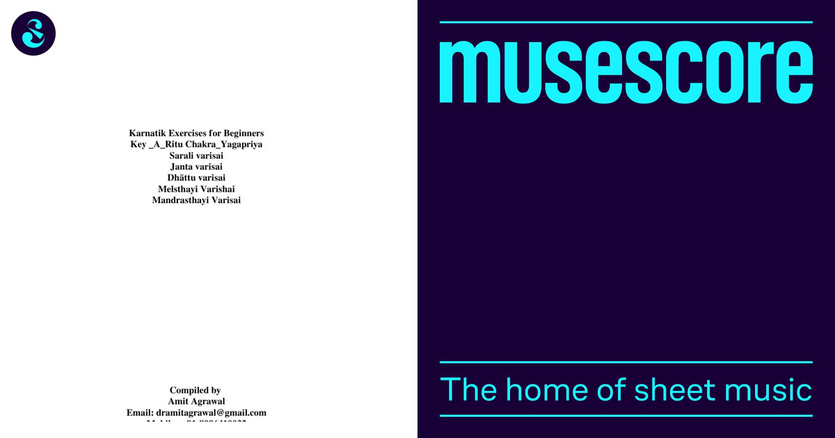 Karnatic Exercises_6 Ritu Chakra_31_Yagapriya_A Sheet music for Piano ...