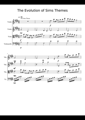 Sims 3 Theme Sheet music for Flute, Oboe, Clarinet in b-flat, Clarinet ...