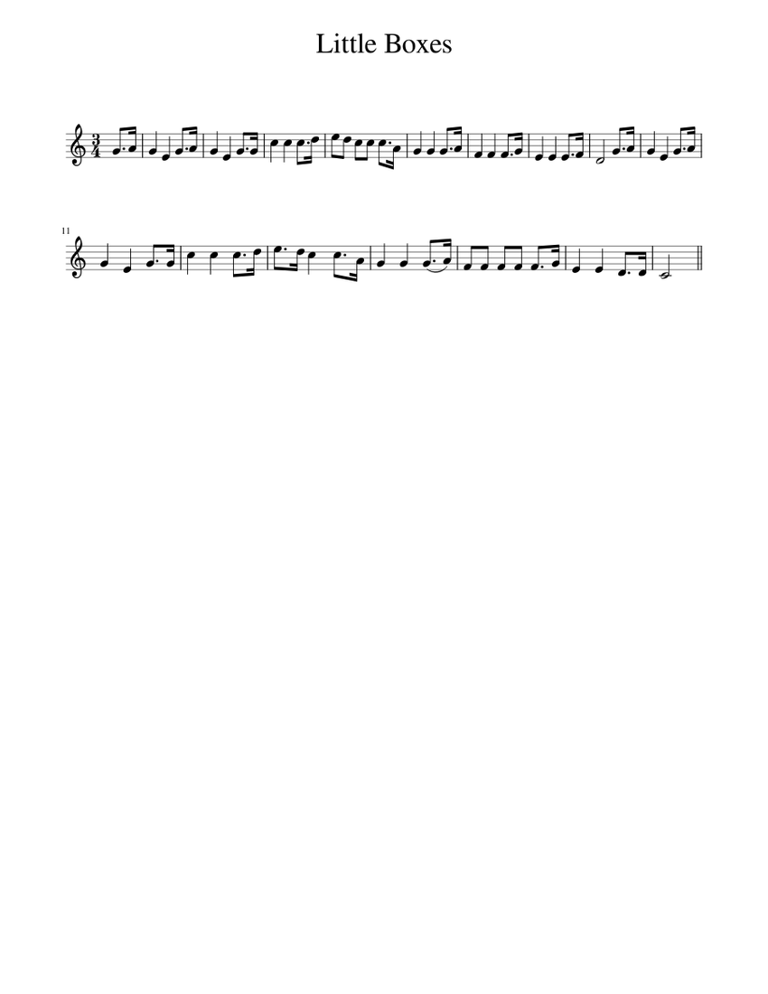 Little Boxes Sheet music for Piano (Solo) | Musescore.com