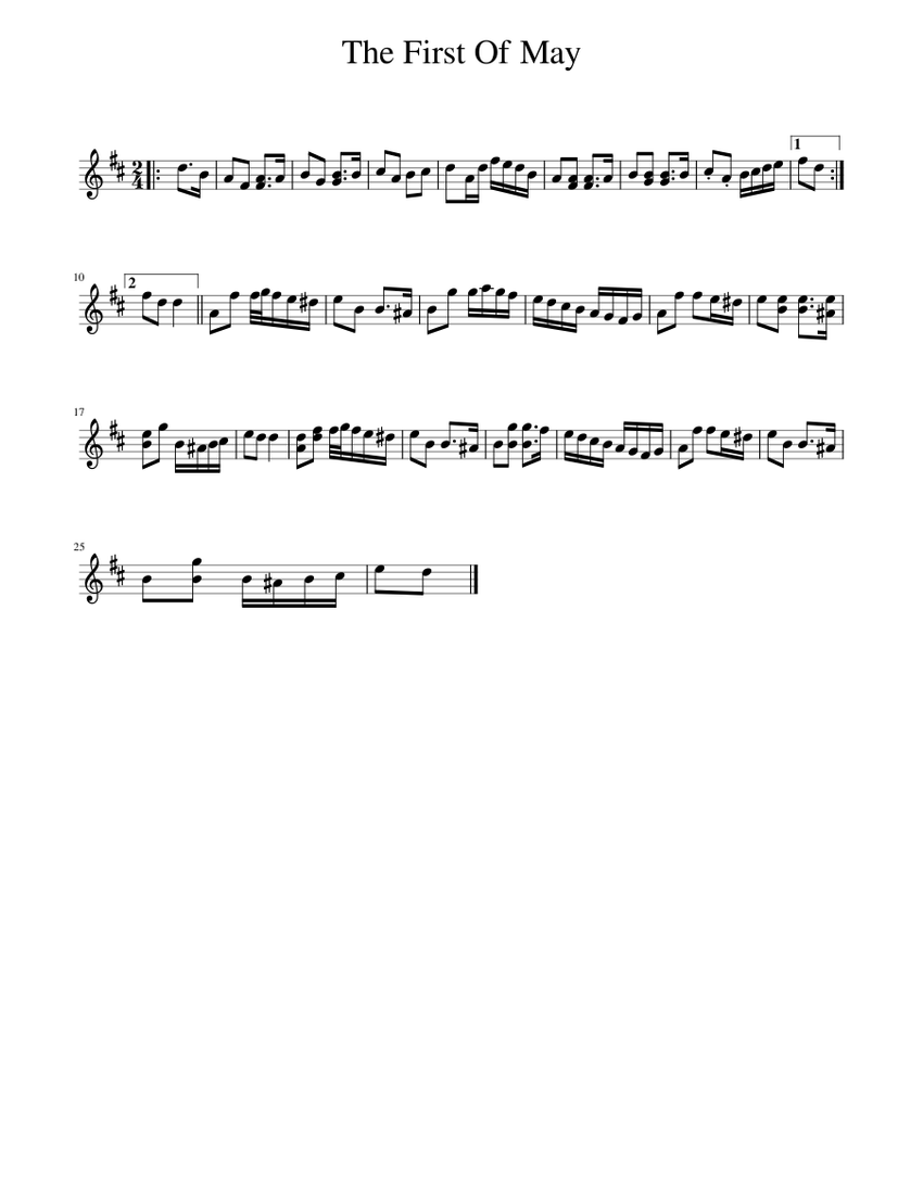 The First Of May Sheet music for Piano (Solo) Easy | Musescore.com