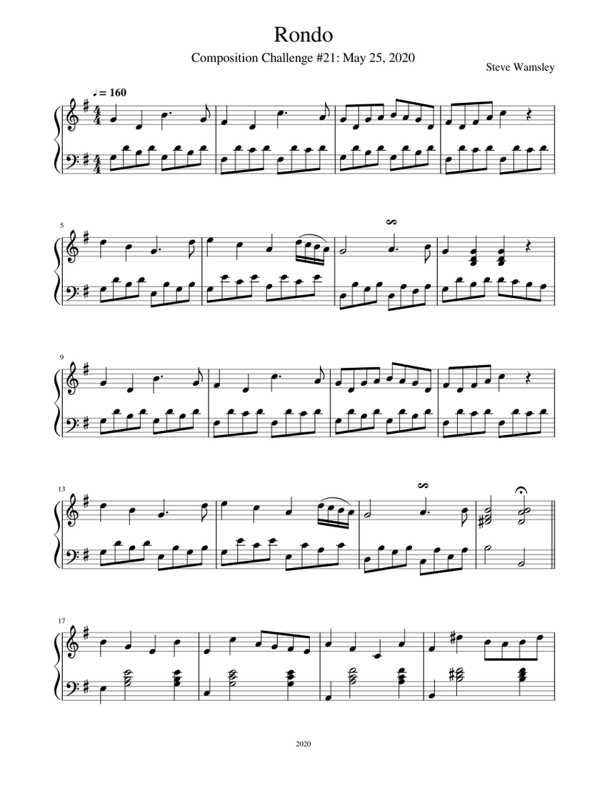 Rondo Sheet music for Piano (Solo) | Musescore.com