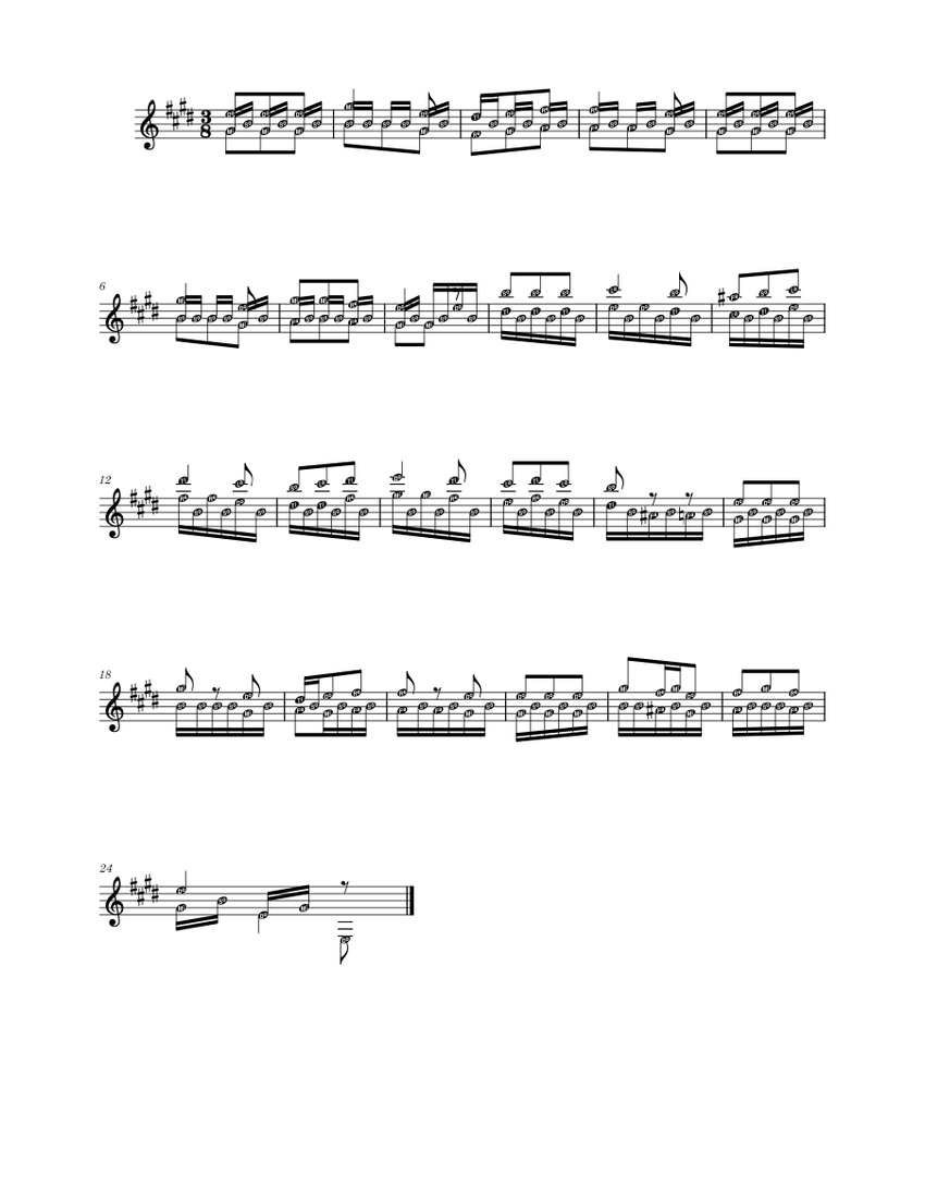Exercise no.5 on 6ths E Major – Fernando Sor Fernando Sor Exercise 5 on 6ths Sheet music for ...