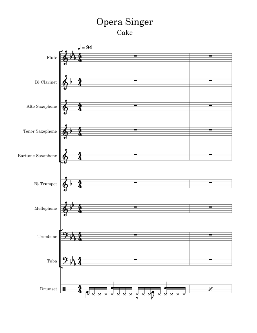 Opera_Singer Sheet music for Trombone, Tuba, Mellophone, Flute & more ...