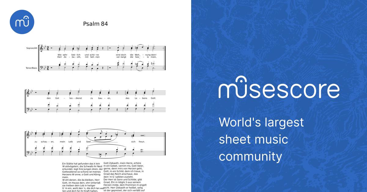 Psalm 84 Sheet music for Synthesizer (Mixed Duet) | Musescore.com