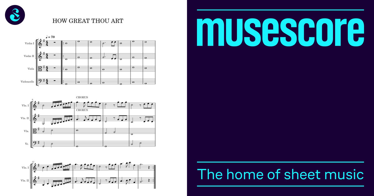 How Great Thou Art - Stuart K. Hine Sheet Music for Violin, Viola ...