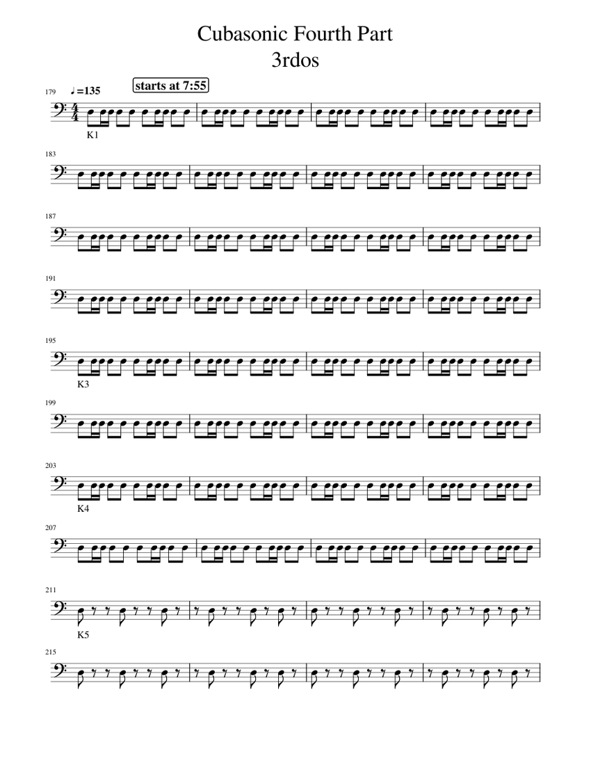 Cubasonic - 4th Part - Thirdos Sheet music for Timpani (Solo ...