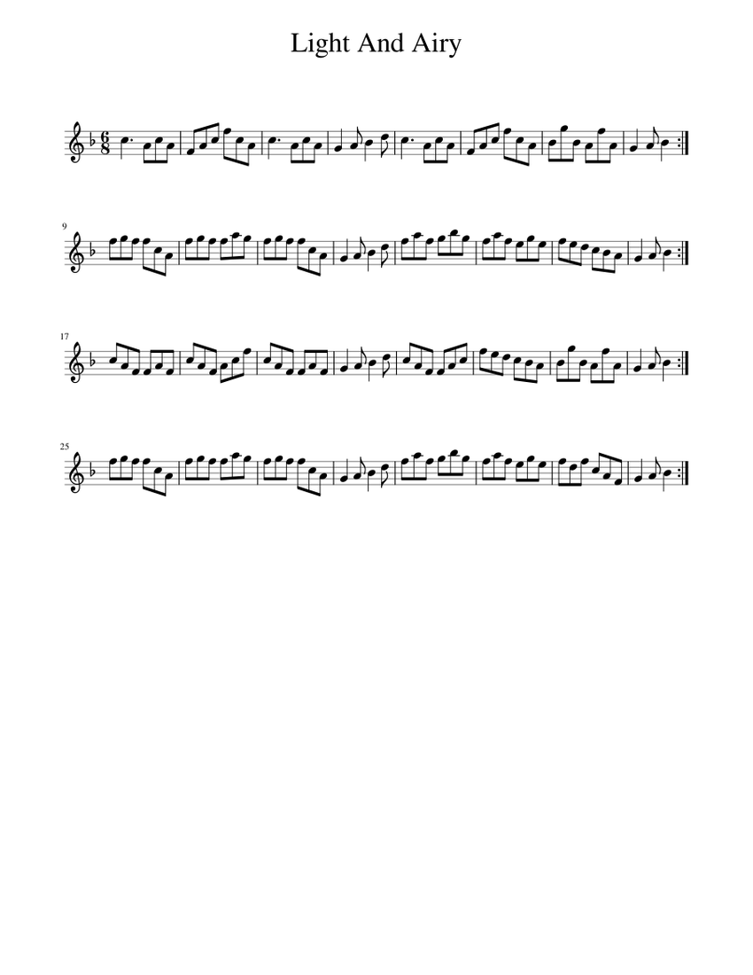Light And Airy Sheet music for Piano (Solo) Easy | Musescore.com