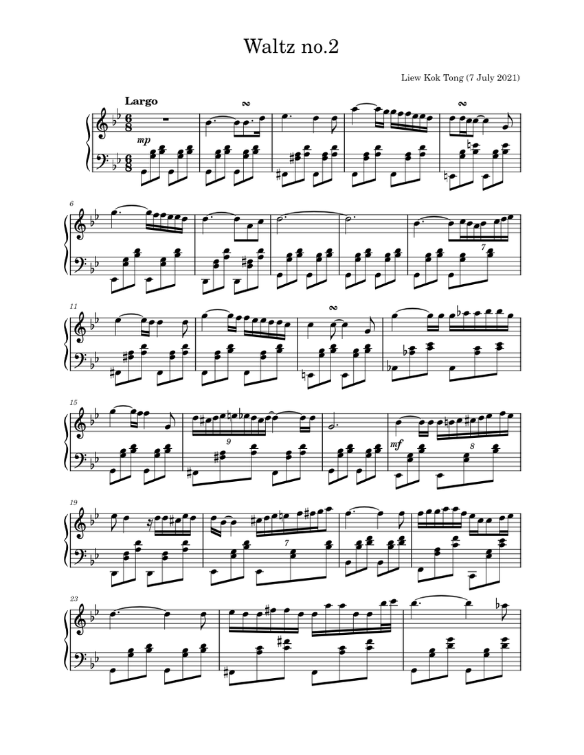 Waltz no.2 Sheet music for Piano (Solo) | Musescore.com