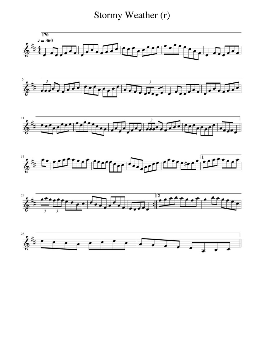 Stormy Weather (r) Sheet music for Piano (Solo) Easy | Musescore.com