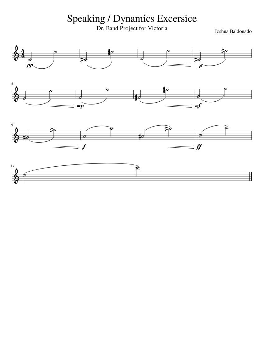 Speaking / Dynamics Excersice Sheet music for Piano (Solo) | Musescore.com