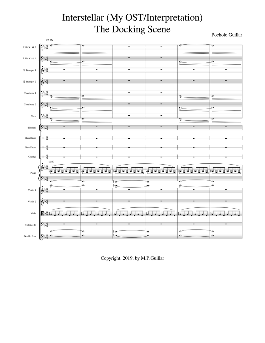 Interstellar (My OST/Interpretation) The Docking Scene Sheet Music for ...