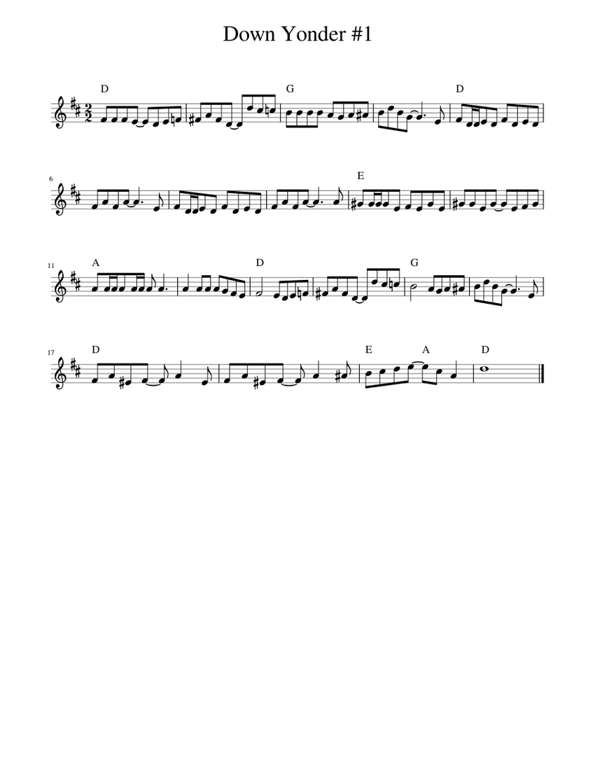Down Yonder #1 Sheet music for Piano (Solo) Easy | Musescore.com