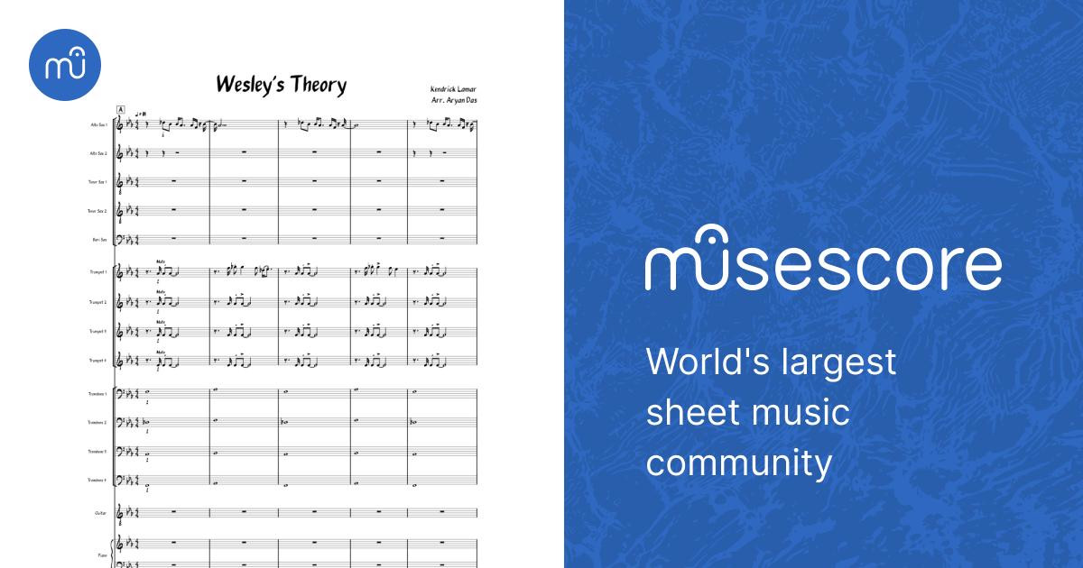 Wesley's Theory – Kendrick Lamar Sheet Music for Piano, Trombone ...